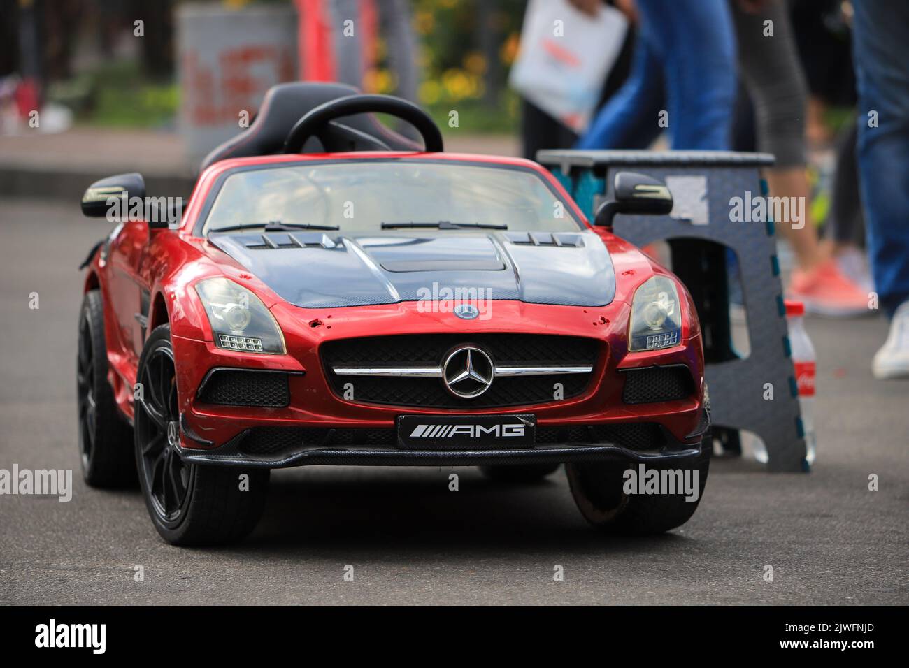 Small electric kid car Mercedes-Benz AMG Stock Photo - Alamy