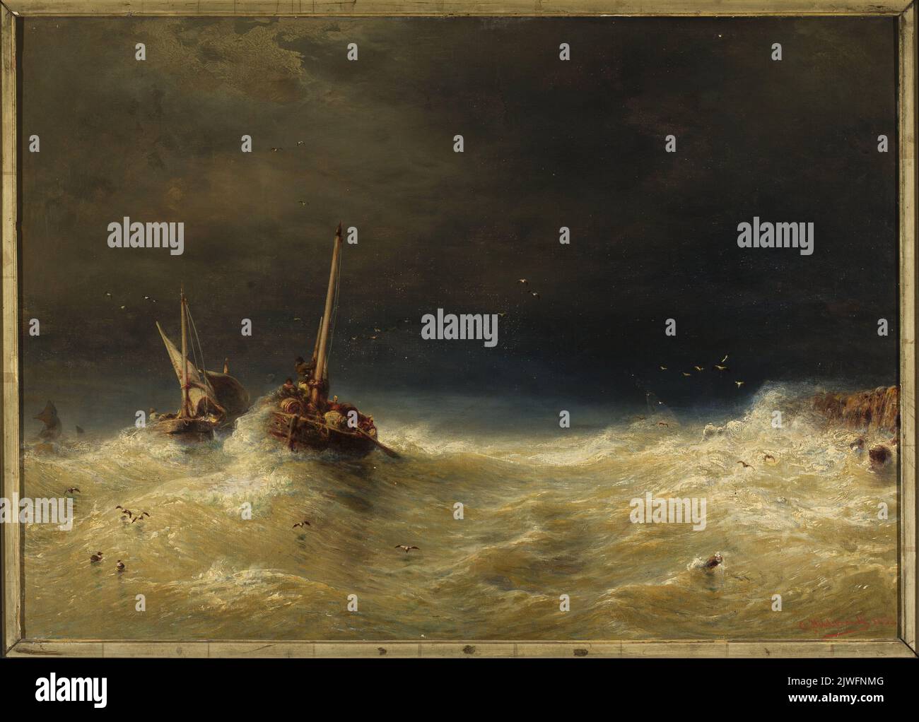 Sea tempest. Hildebrandt, Eduard (1818-1869), painter Stock Photo - Alamy