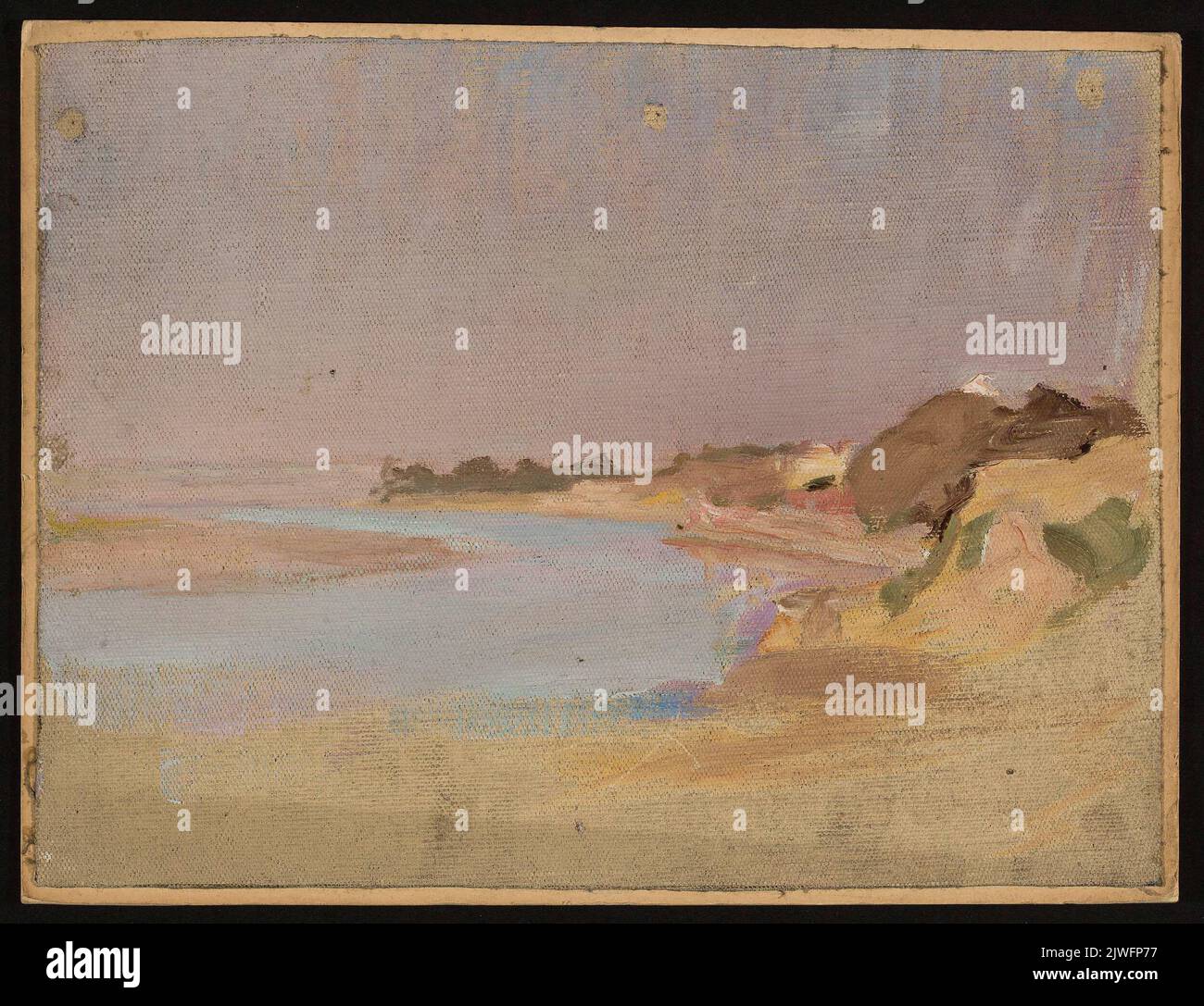 River landscape. From the journey to India. Ciągliński, Jan (1858-1913 ...