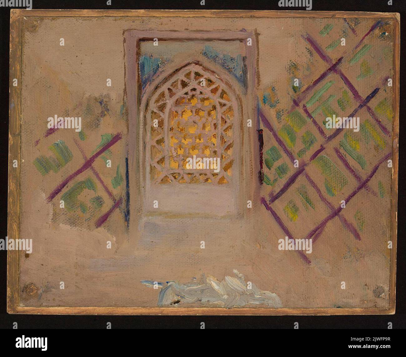 Samarkand, window. From the journey to Turkestan. Ciągliński, Jan (1858 ...