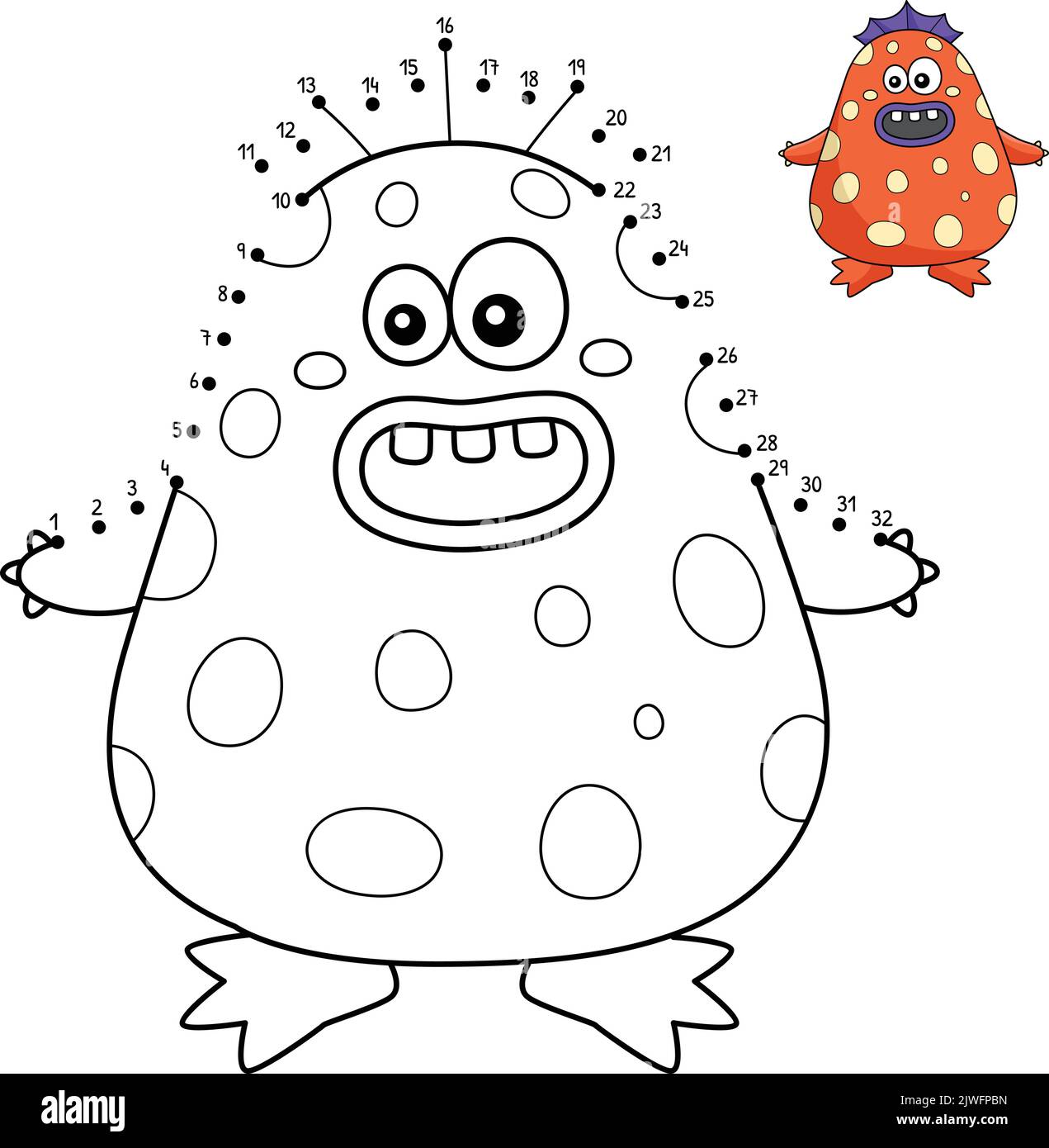 Dot to Dot Monster Fish Isolated Coloring Page Stock Vector Image & Art ... Dot to Dot Monster Fish Isolated Coloring Page Stock Vector Image & Art ...