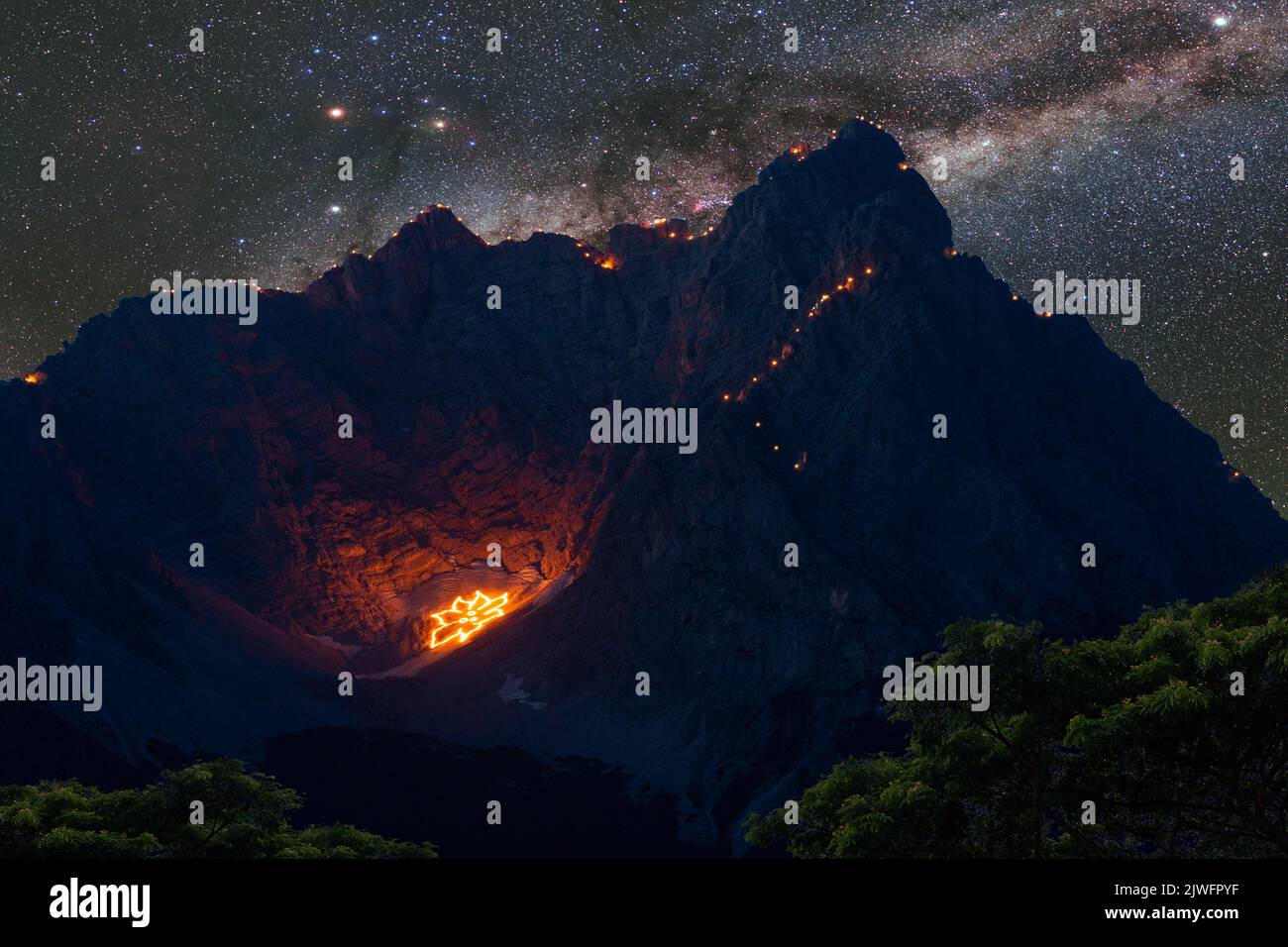 An amazing mountainous night view with the milky way Stock Photo - Alamy An amazing mountainous night view with the milky way Stock Photo - Alamy