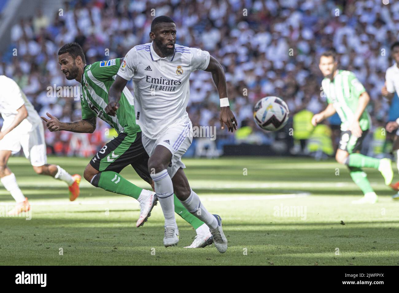 Antonio Rudiger of Real Madrid CF during the Spanish championship La ...