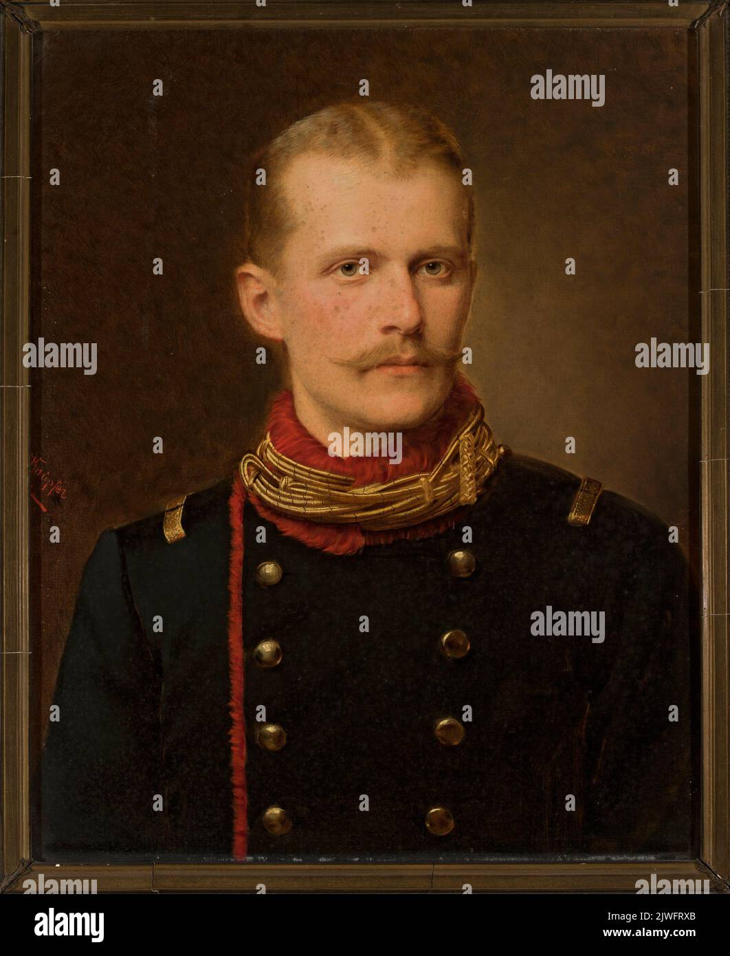 Portrait of baron Kazimierz de Vaux in a military uniform. Knüpfer, C ...