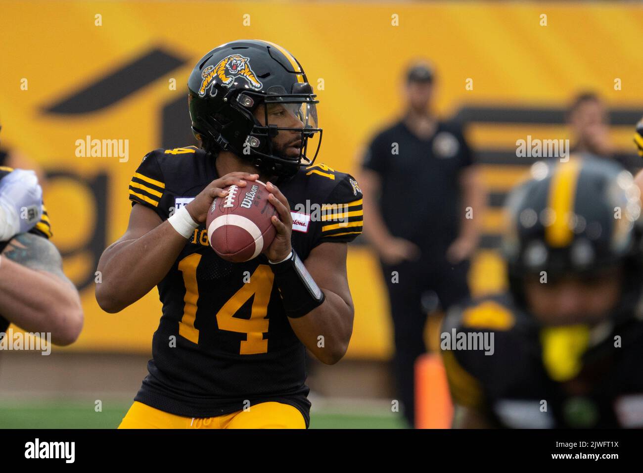 Hamilton, Ont, September 5, 2022. Hamilton Tiger Cats quarterback Jamie ...