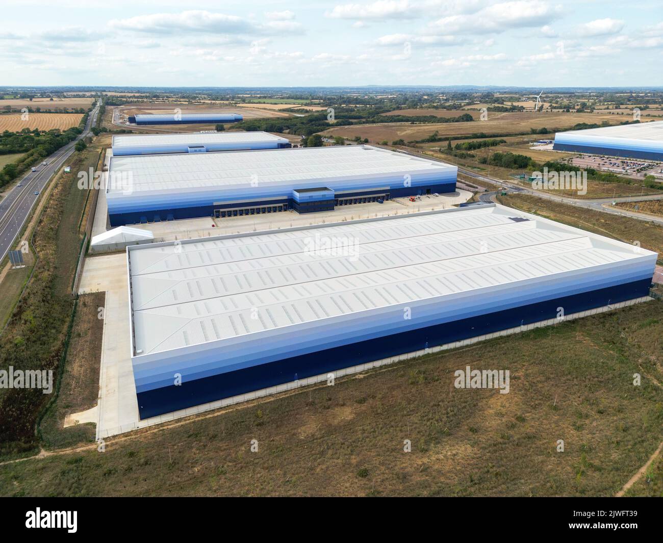 An aerial view of new developments in Magna Park North. The business ...