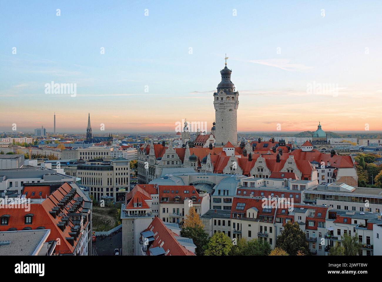 Leipzig Germany panorama view from the Thomas church Stock Photo - Alamy
