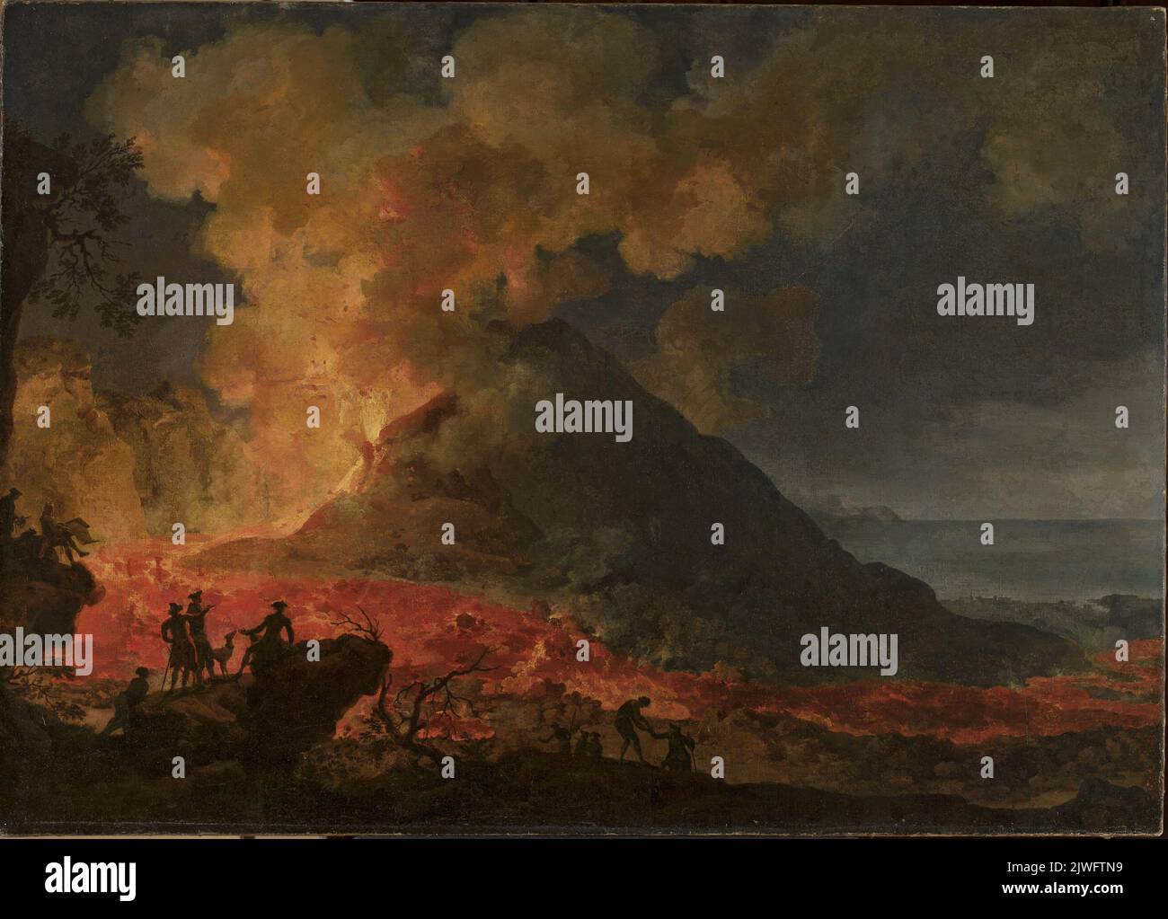 Eruption of Vesuvius. Volaire, Pierre-Jacques (1729-1799), painter ...