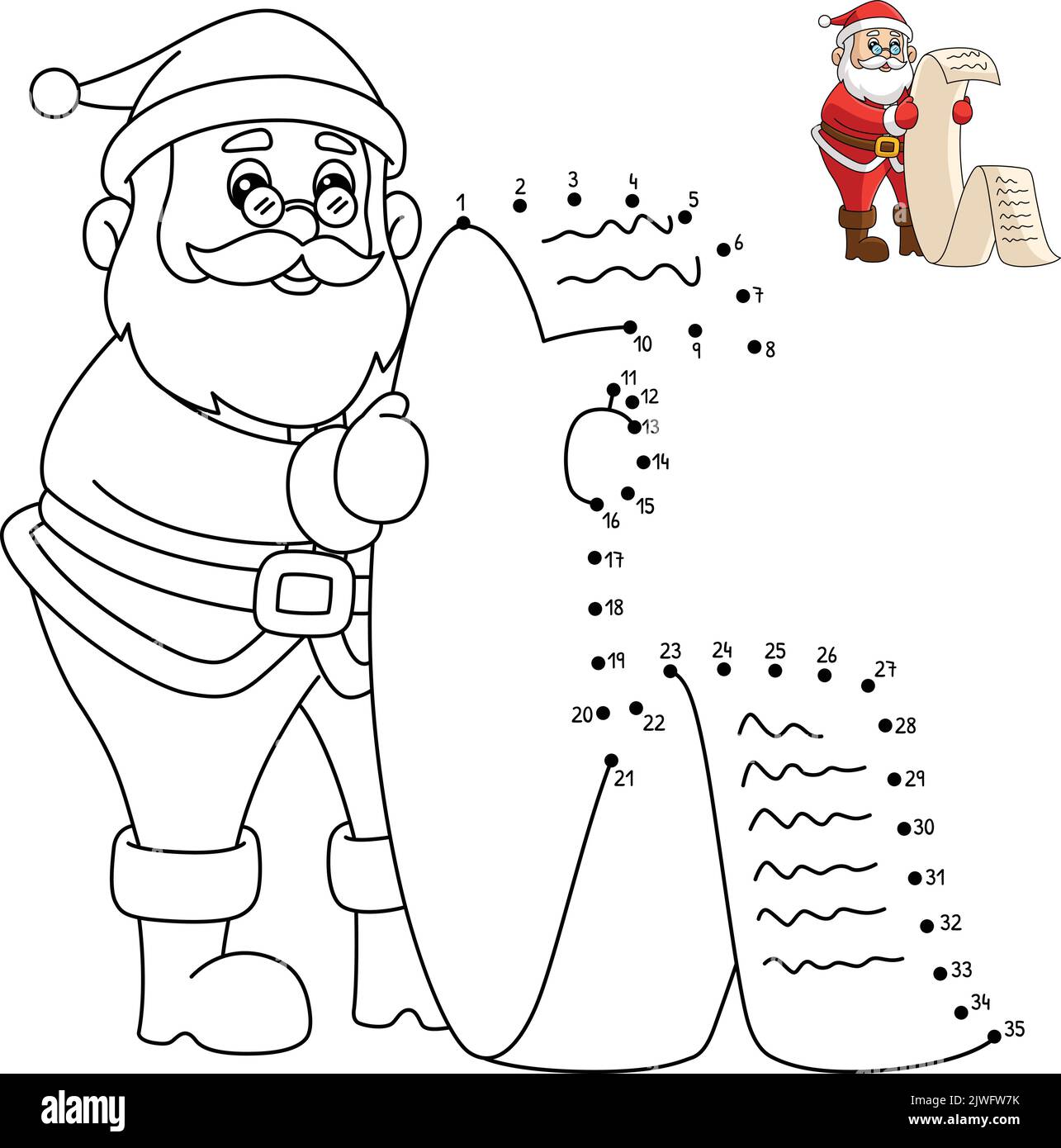 Santa claus coloring page Cut Out Stock Images & Pictures - Alamy