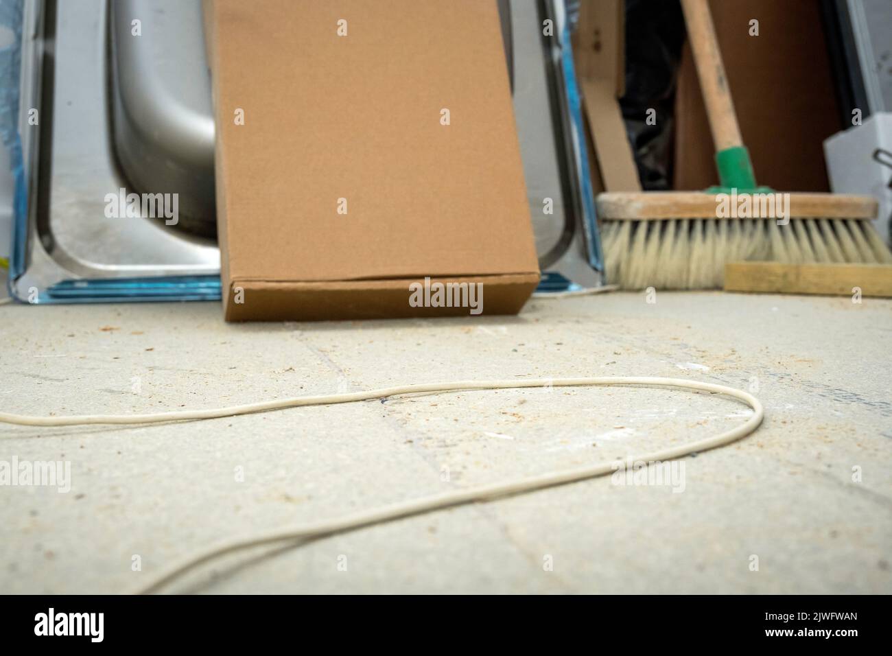 Parcel in building site Stock Photo - Alamy