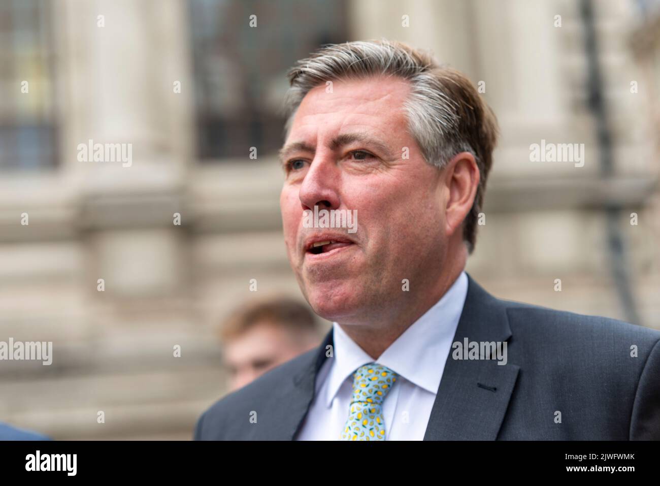 Sir Graham Brady MP heading to the Queen Elizabeth II Centre for the ...