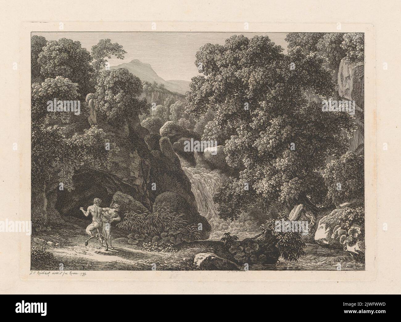 Satyr i nimfa. Reinhart, Johann Christian (1761-1847), graphic artist ...