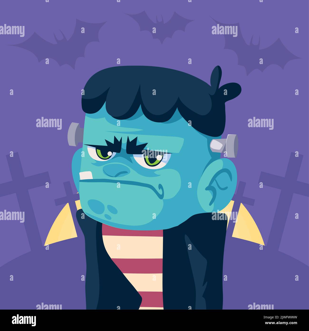 halloween frankenstein portrait Stock Vector Image & Art - Alamy