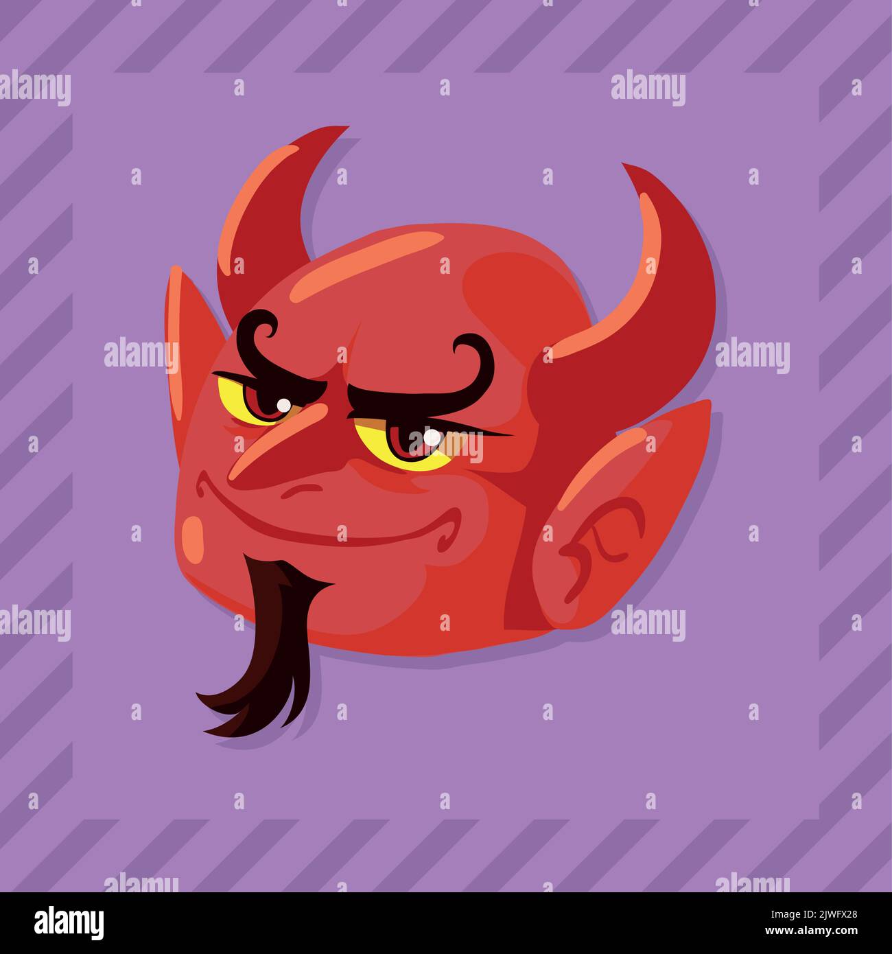 halloween devil face character Stock Vector Image & Art - Alamy