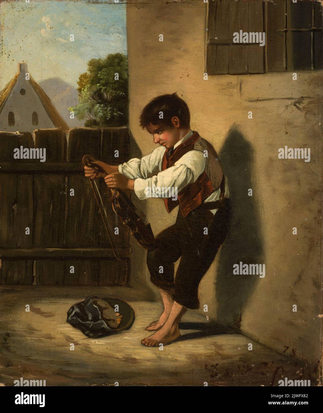 Street fiddler. unknown, painter Stock Photo - Alamy