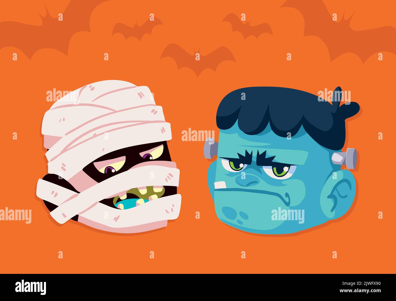 halloween characters mummy, monster Stock Vector Image & Art - Alamy