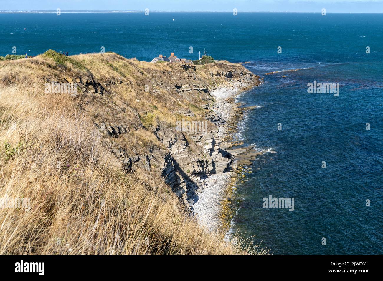 Summer drought, Peveril Point, Swanage, Dorset, UK Stock Photo - Alamy