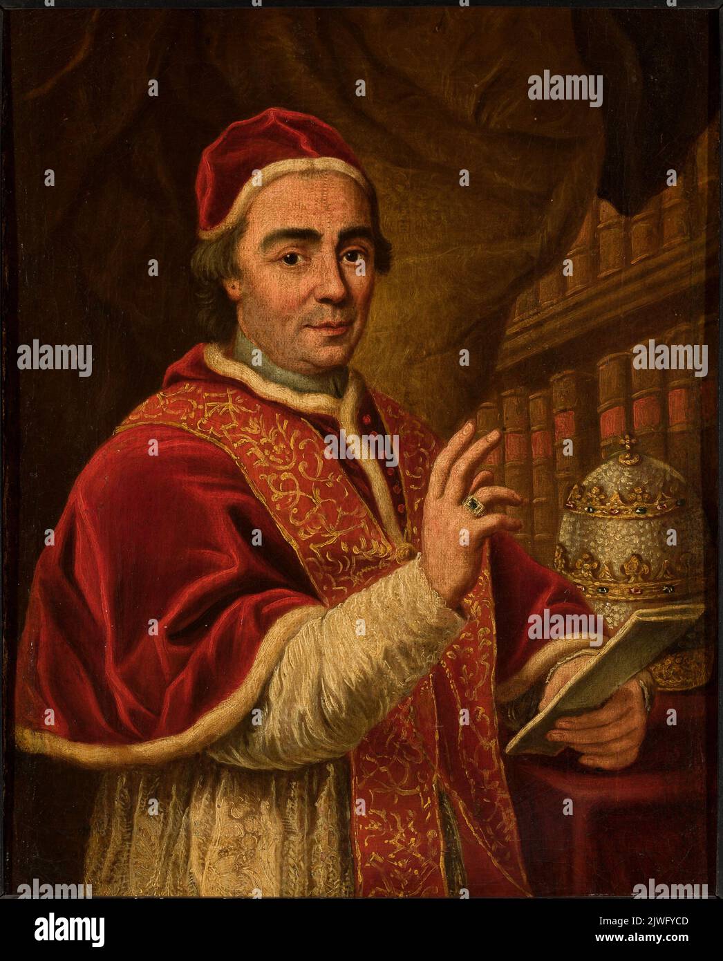 Portrait of pope Clement XIII. Mengs Anton Raphael, painter Stock Photo ...