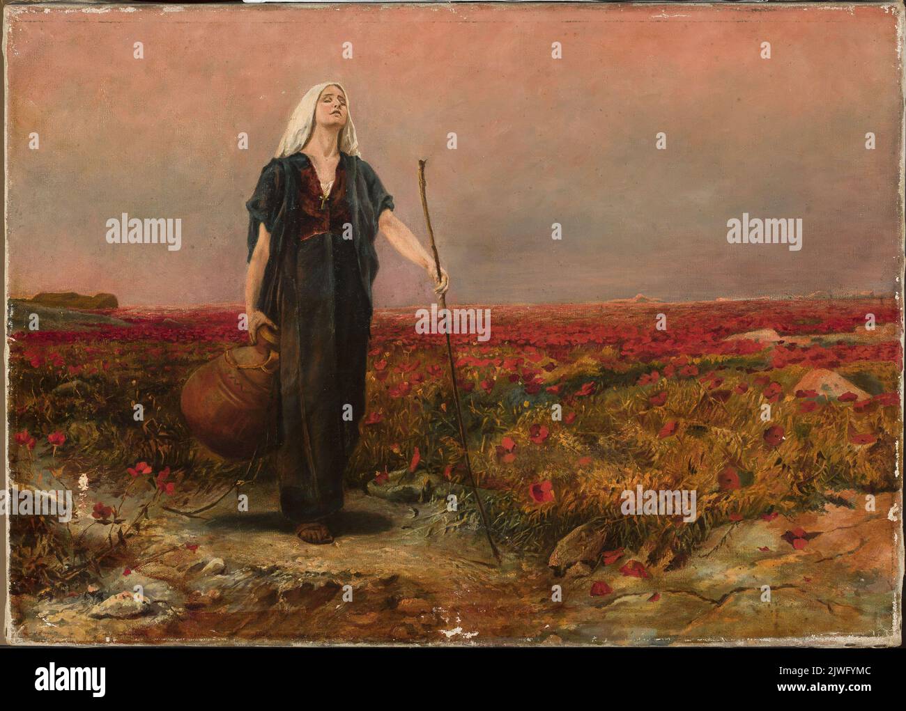 Blind woman in the field. Piglhein, Elimar Ulrich Bruno (1848-1894), painter Stock Photo - Alamy