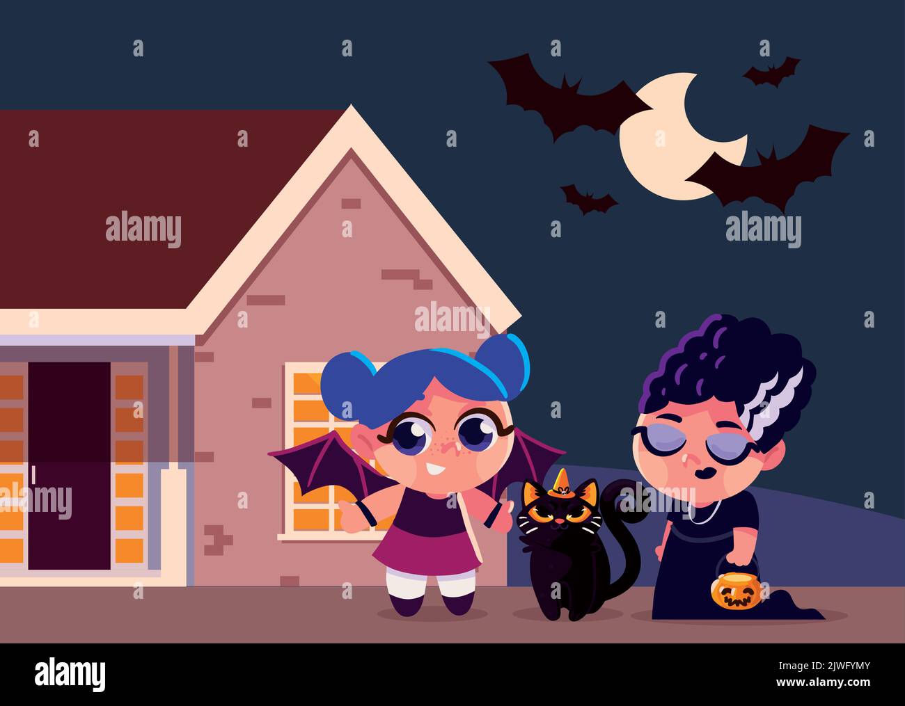 girls with costumes Stock Vector Image & Art - Alamy