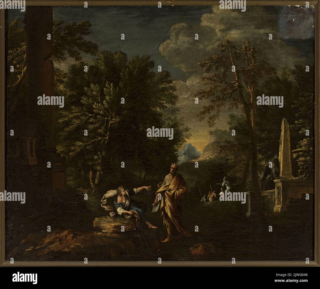 David and Bathsheba. Malarz francuski XVII w., painter Stock Photo - Alamy