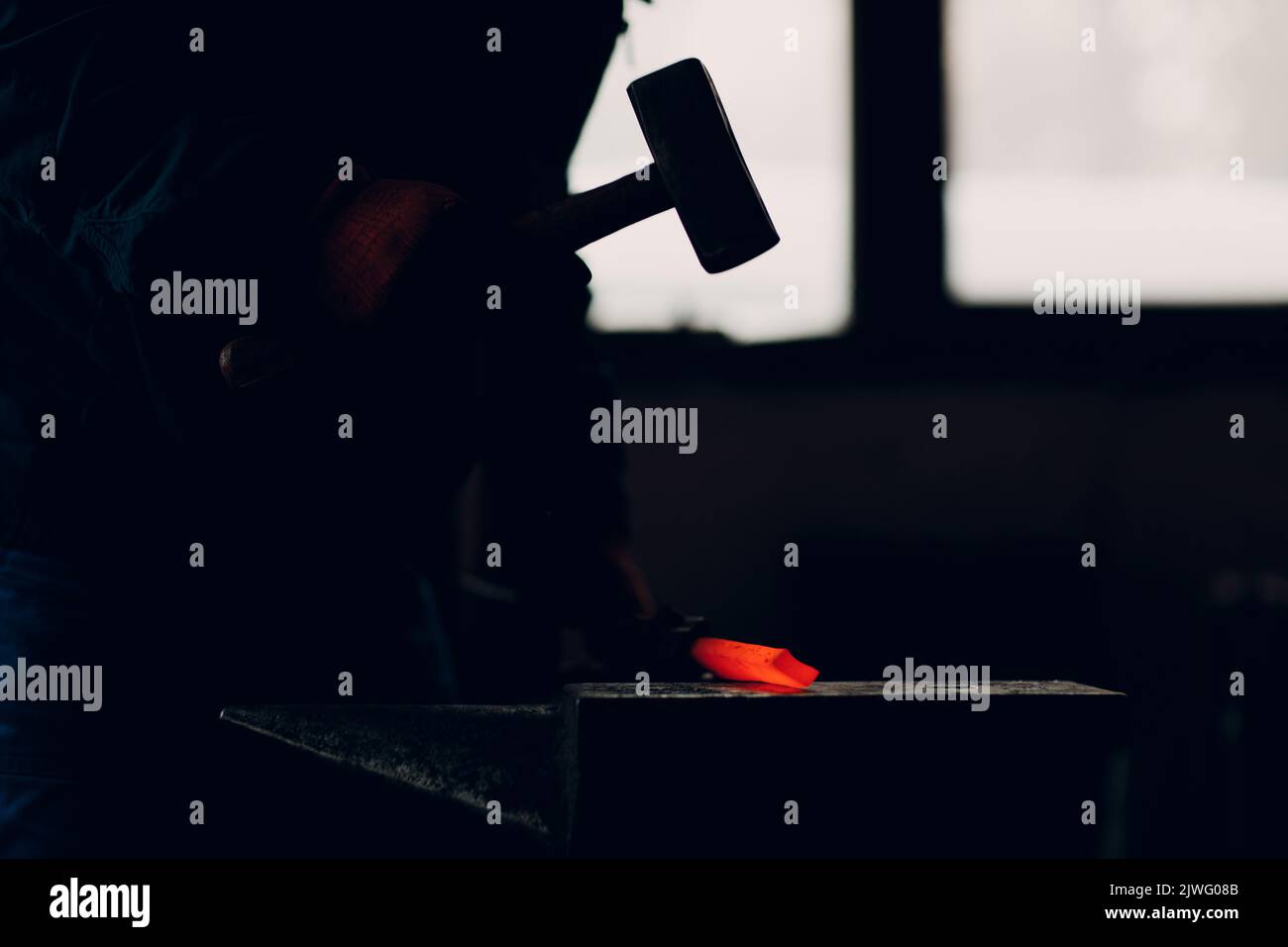 Old hammer for metal forging hi-res stock photography and images - Alamy