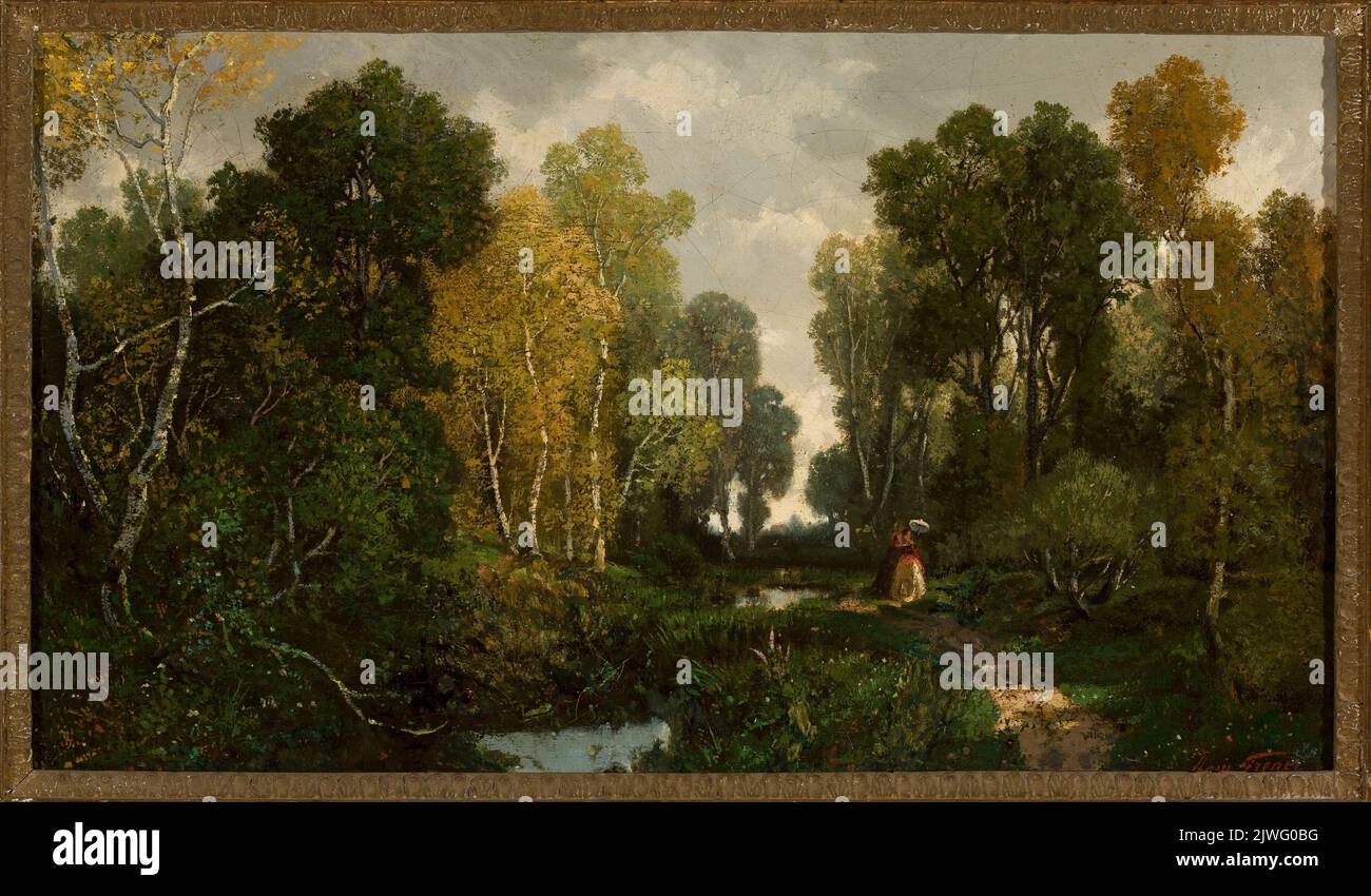 Forest in Fontainebleau. Grenet de Joigny, Dominique Adolphe (1821-1885 ...