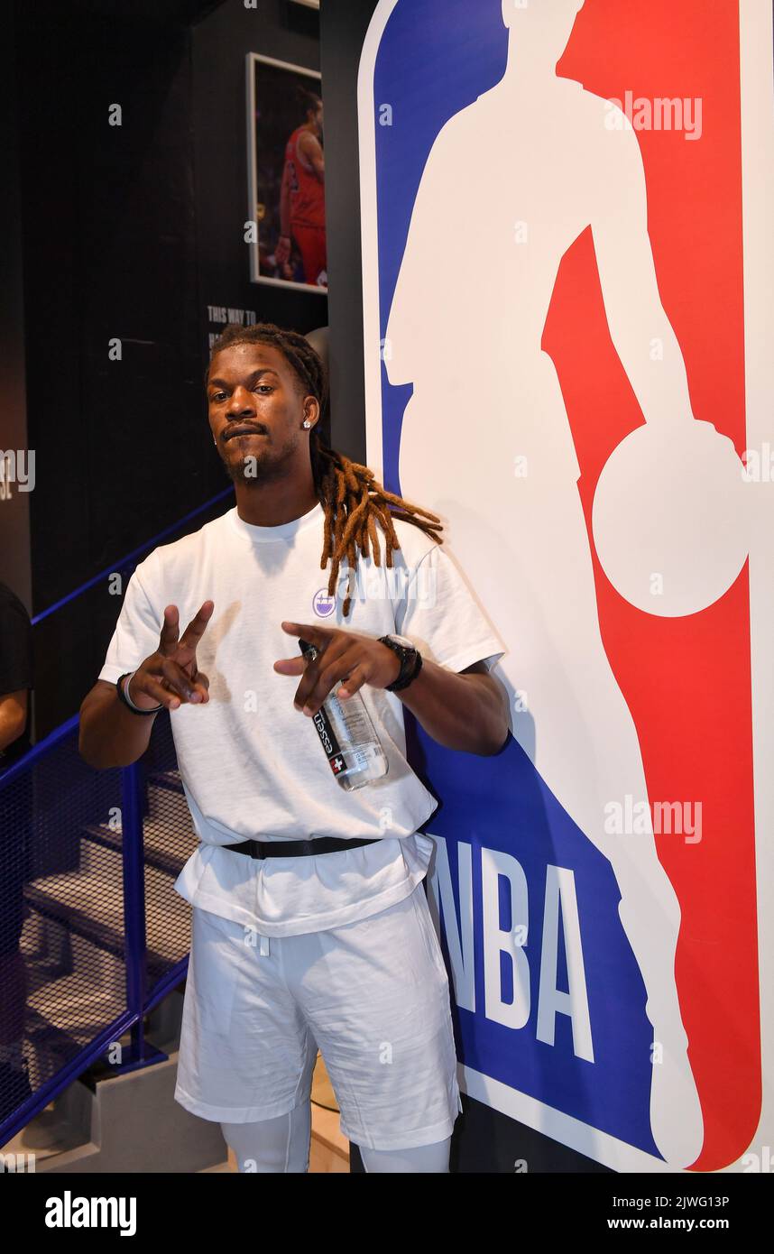 Jimmy Butler and Chris Brickley at NBA Store in Paris Stock Photo - Alamy