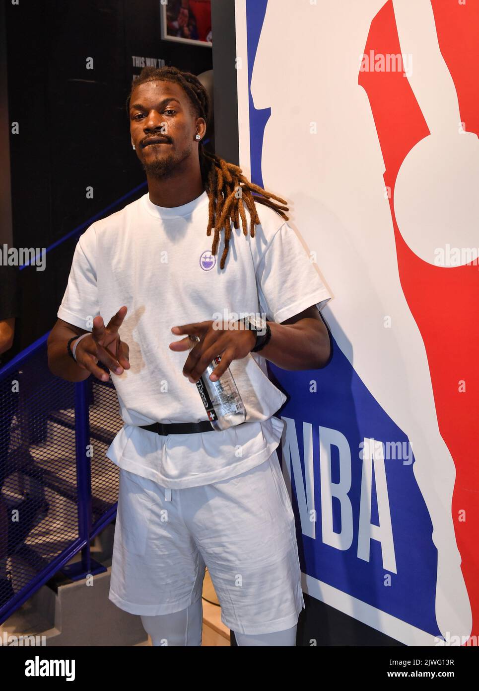 Jimmy Butler and Chris Brickley at NBA Store in Paris Stock Photo - Alamy