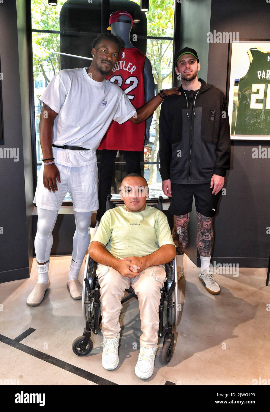 Jimmy Butler and Chris Brickley at NBA Store in Paris Stock Photo - Alamy