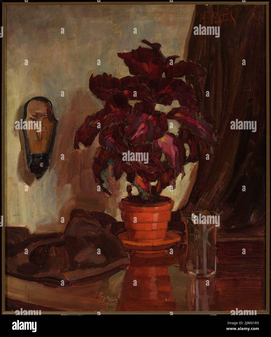 Still life with a holy statue. Pautsch, Fryderyk (1877-1950), painter ...