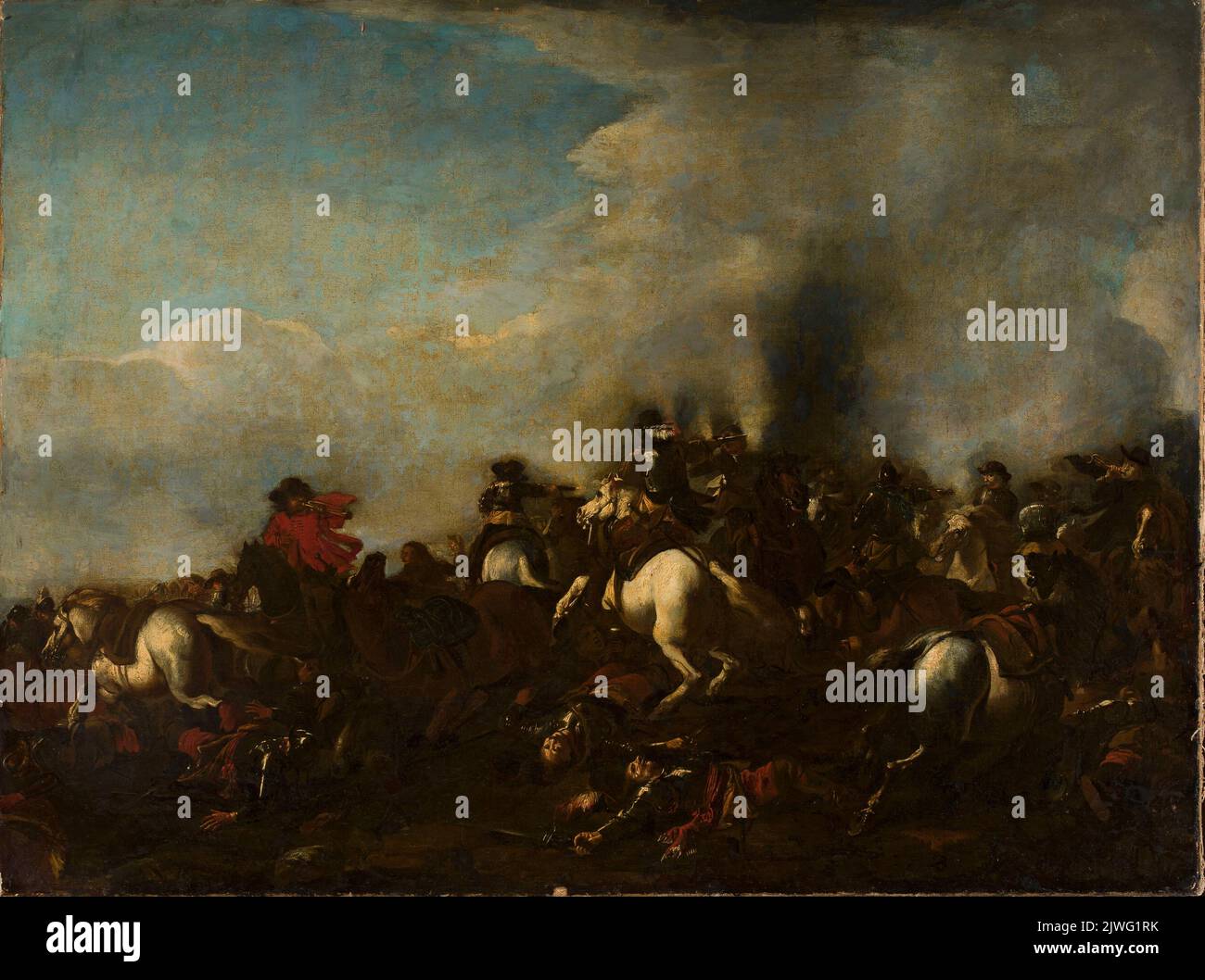 A battle scene. Courtois, Jacques (1621-1676), painter Stock Photo - Alamy