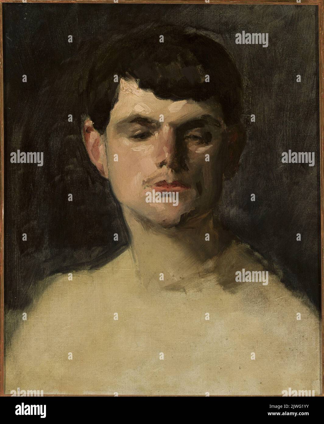 Study of a male head. Carolus-Duran (1838-1917), painter Stock Photo ...