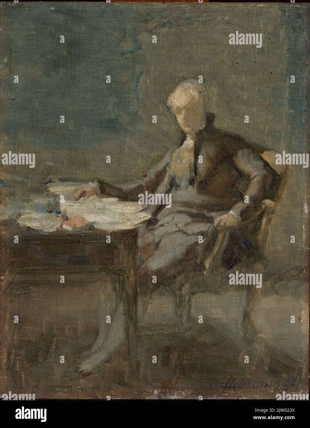 Portrait of a man in the 18th-century costume. Morelli, Domenico (1823 ...