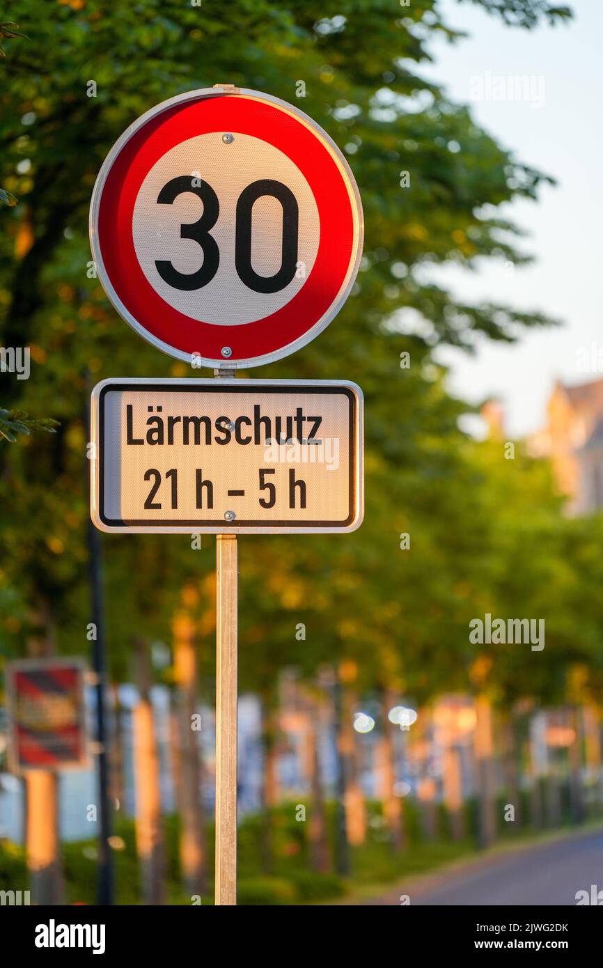 A vertical shot of 30 speed limit sign Stock Photo - Alamy