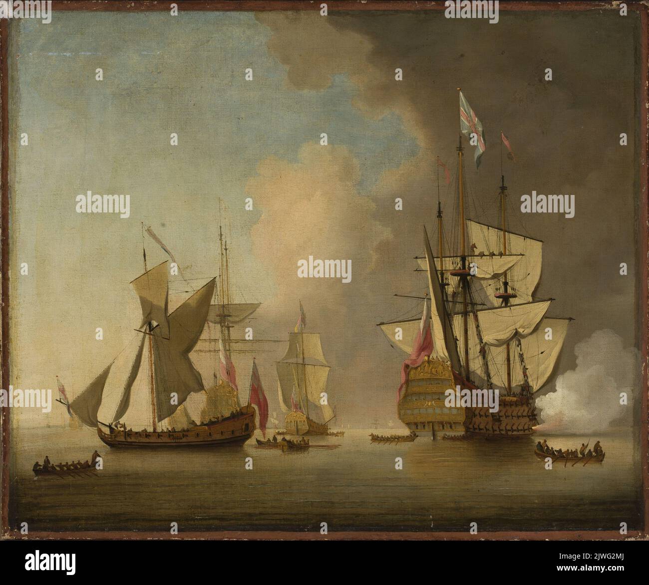 Ships on the sea. Monamy, Peter (1681-1749), painter Stock Photo - Alamy