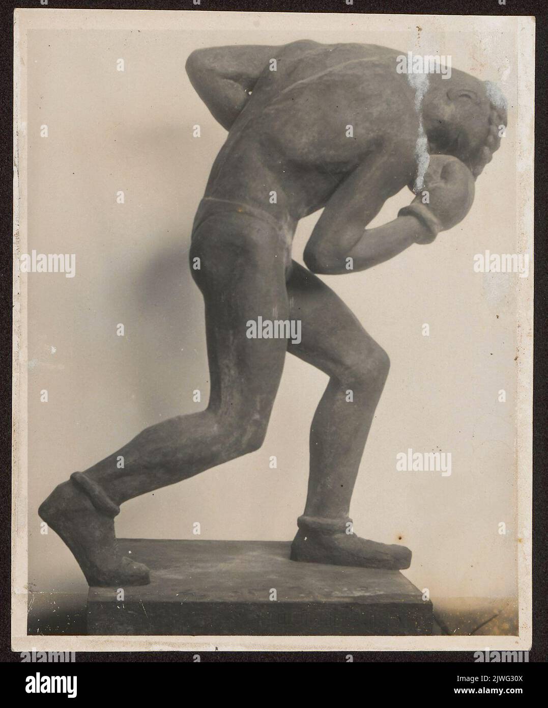 `Bokser` [The Boxer] - Sculpture by Olga Niewska from the year 1932 ...