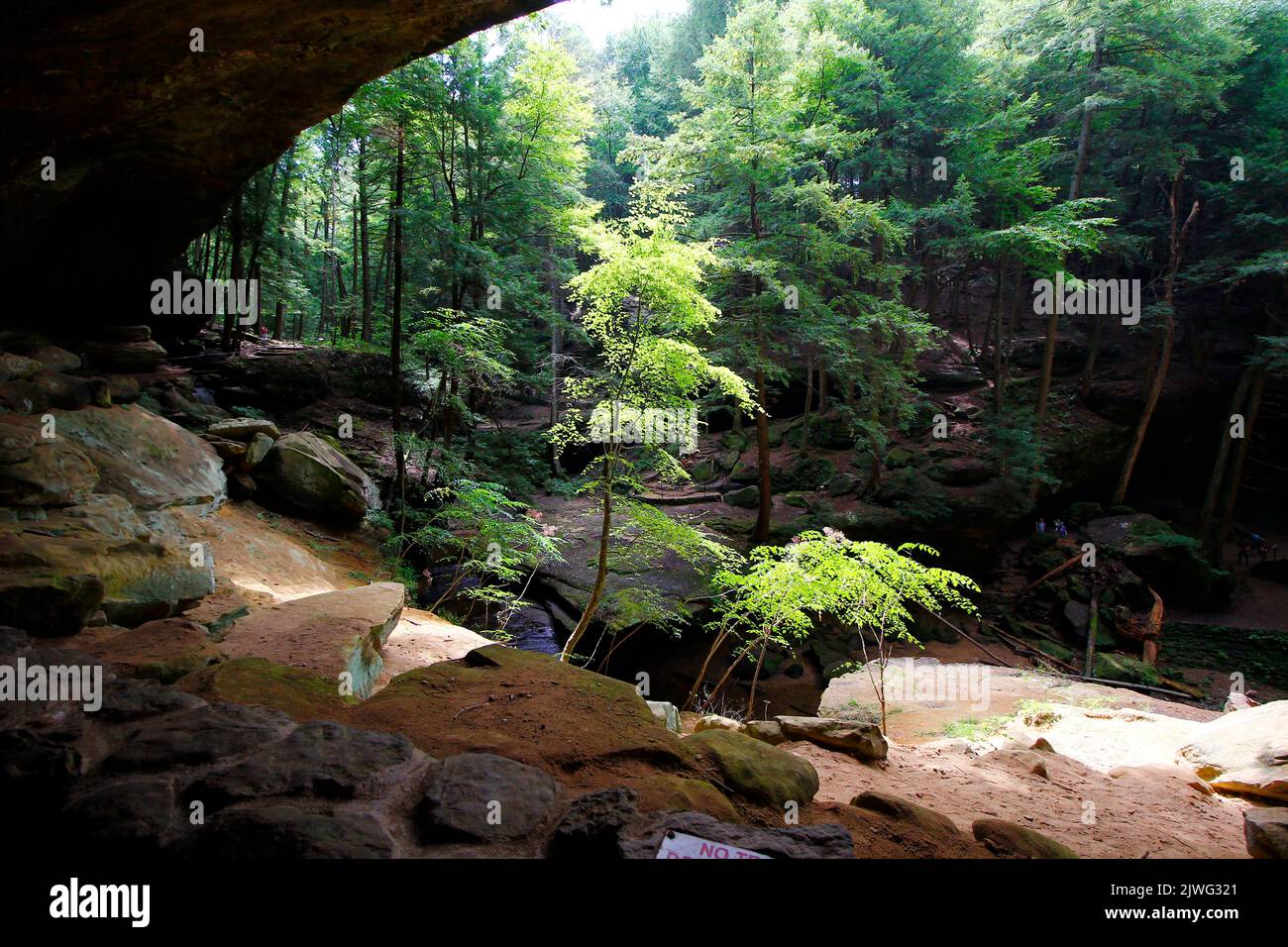 Old Man's Cave in Summer, Hocking Hills State Park, Ohio Stock Photo ...
