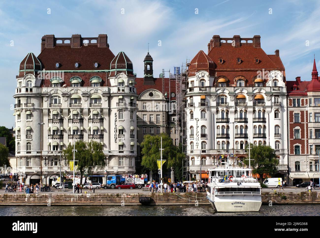 The beautiful waterfront of stockholm (capital of Sweden) with its ...