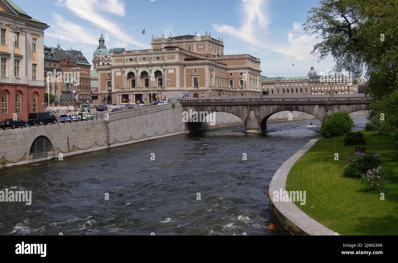 The beautiful waterfront of stockholm (capital of Sweden) with its ...