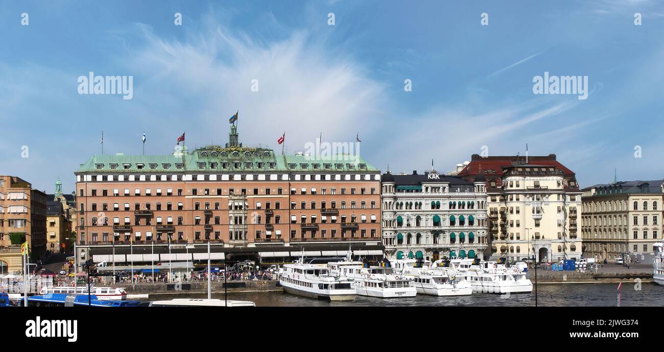 The beautiful waterfront of stockholm (capital of Sweden) with its ...