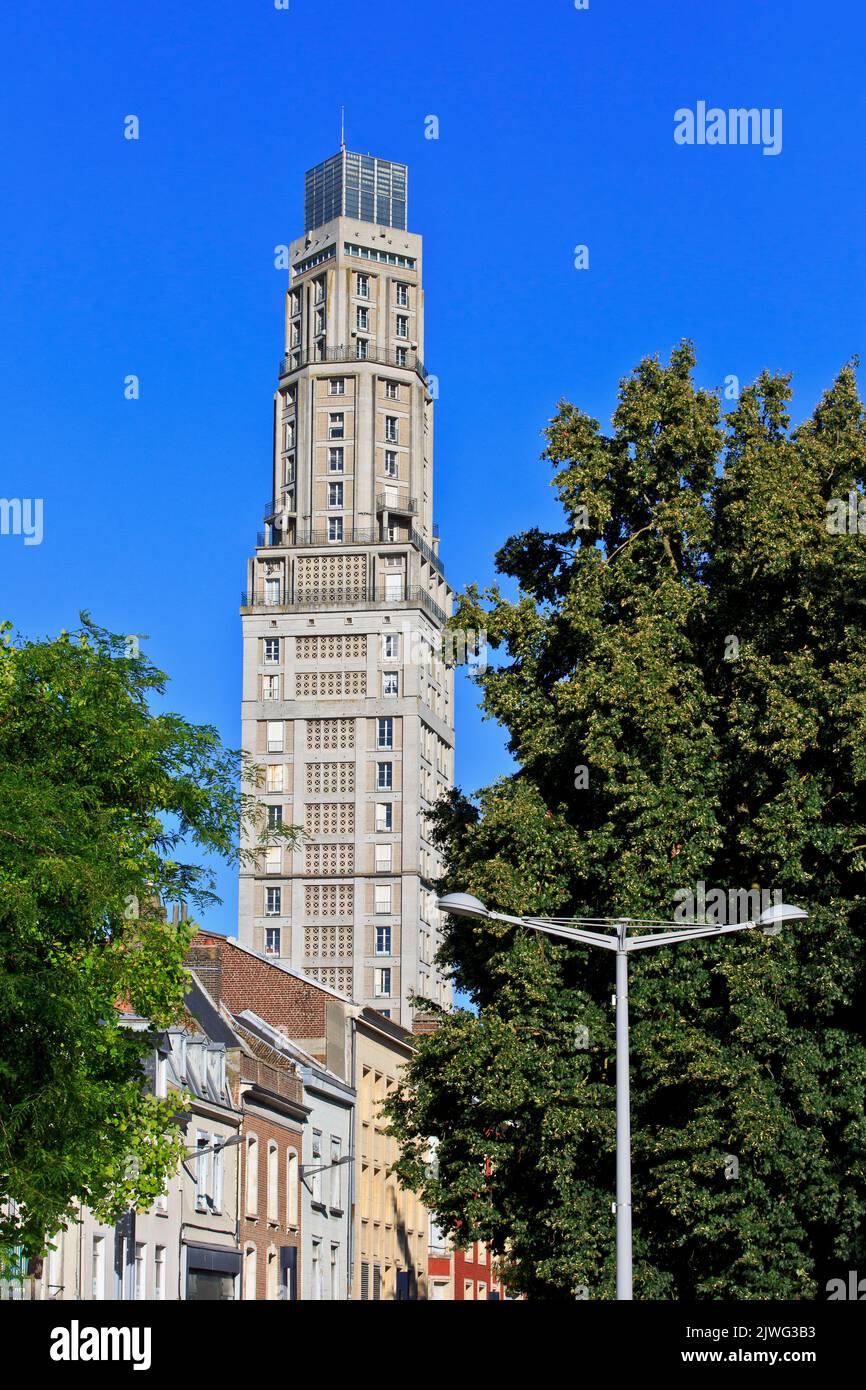 The Perret Tower (1949-1952) in Amiens (Somme), France Stock Photo - Alamy
