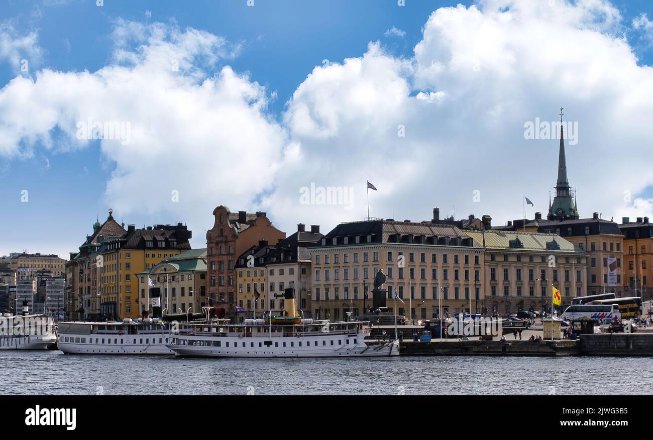 The beautiful waterfront of stockholm (capital of Sweden) with its ...