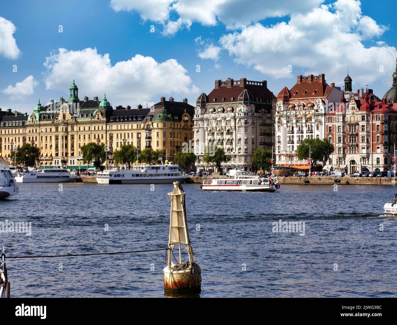 The beautiful waterfront of stockholm (capital of Sweden) with its ...