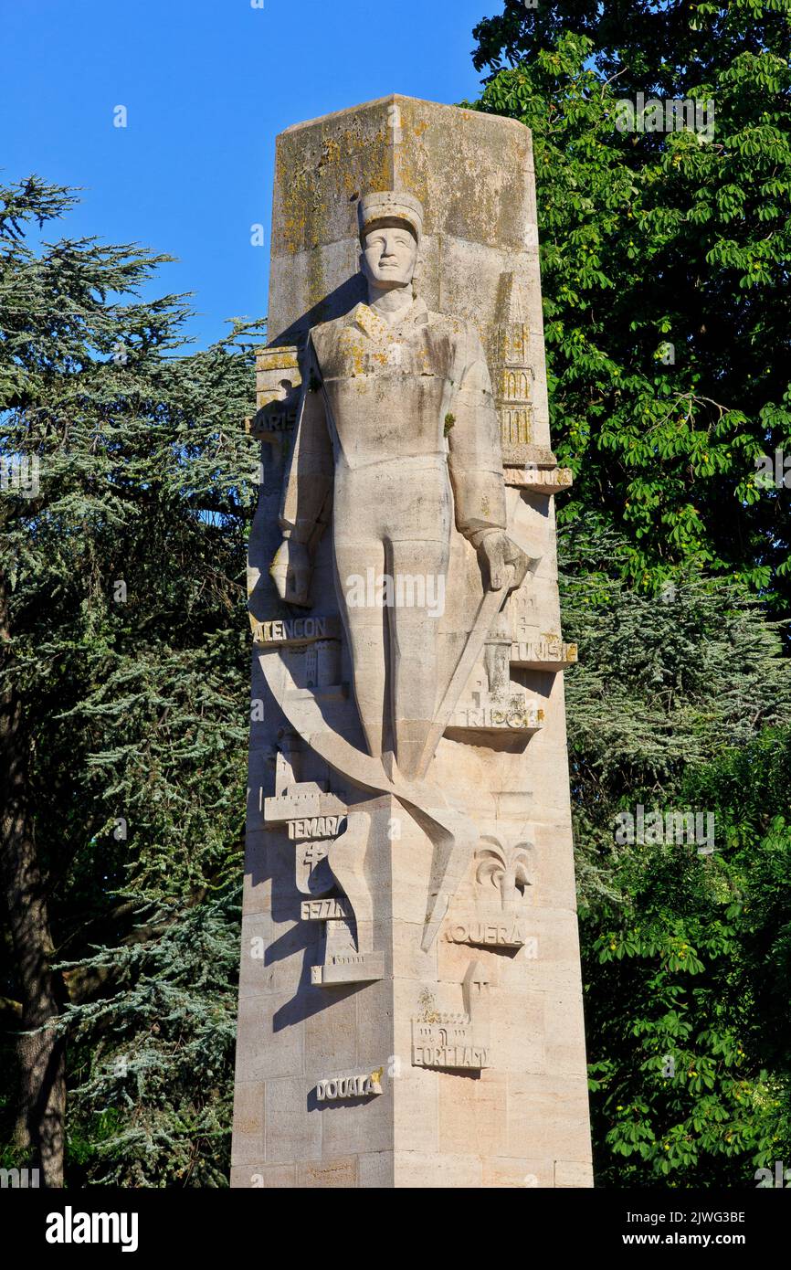 Monument to Second World War Free-French general Philippe Leclerc de ...