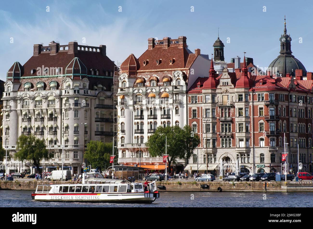 The beautiful waterfront of stockholm (capital of Sweden) with its ...