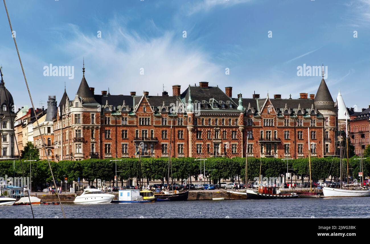 The beautiful waterfront of stockholm (capital of Sweden) with its ...