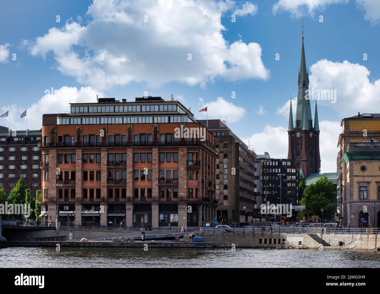The beautiful waterfront of stockholm (capital of Sweden) with its ...