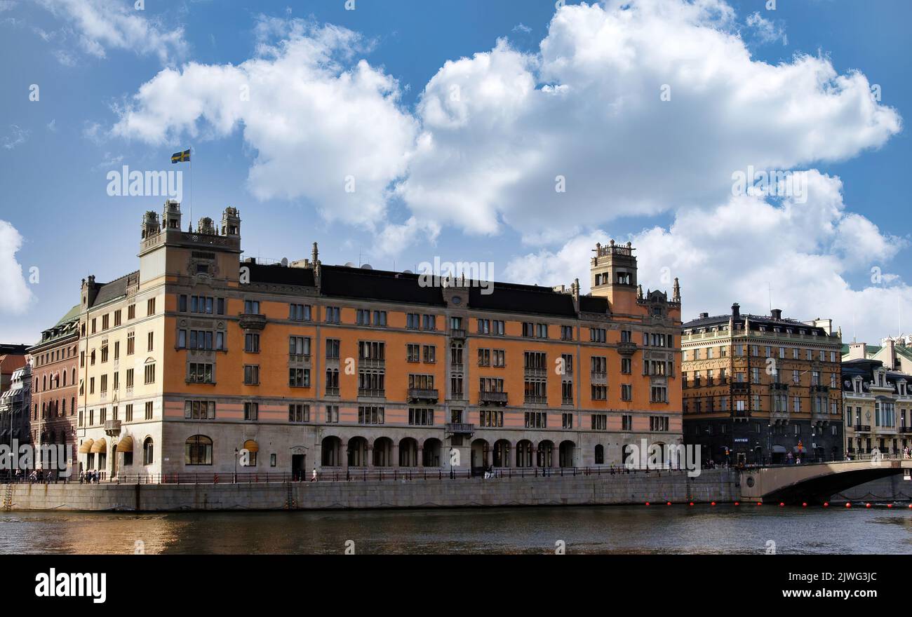The beautiful waterfront of stockholm (capital of Sweden) with its ...
