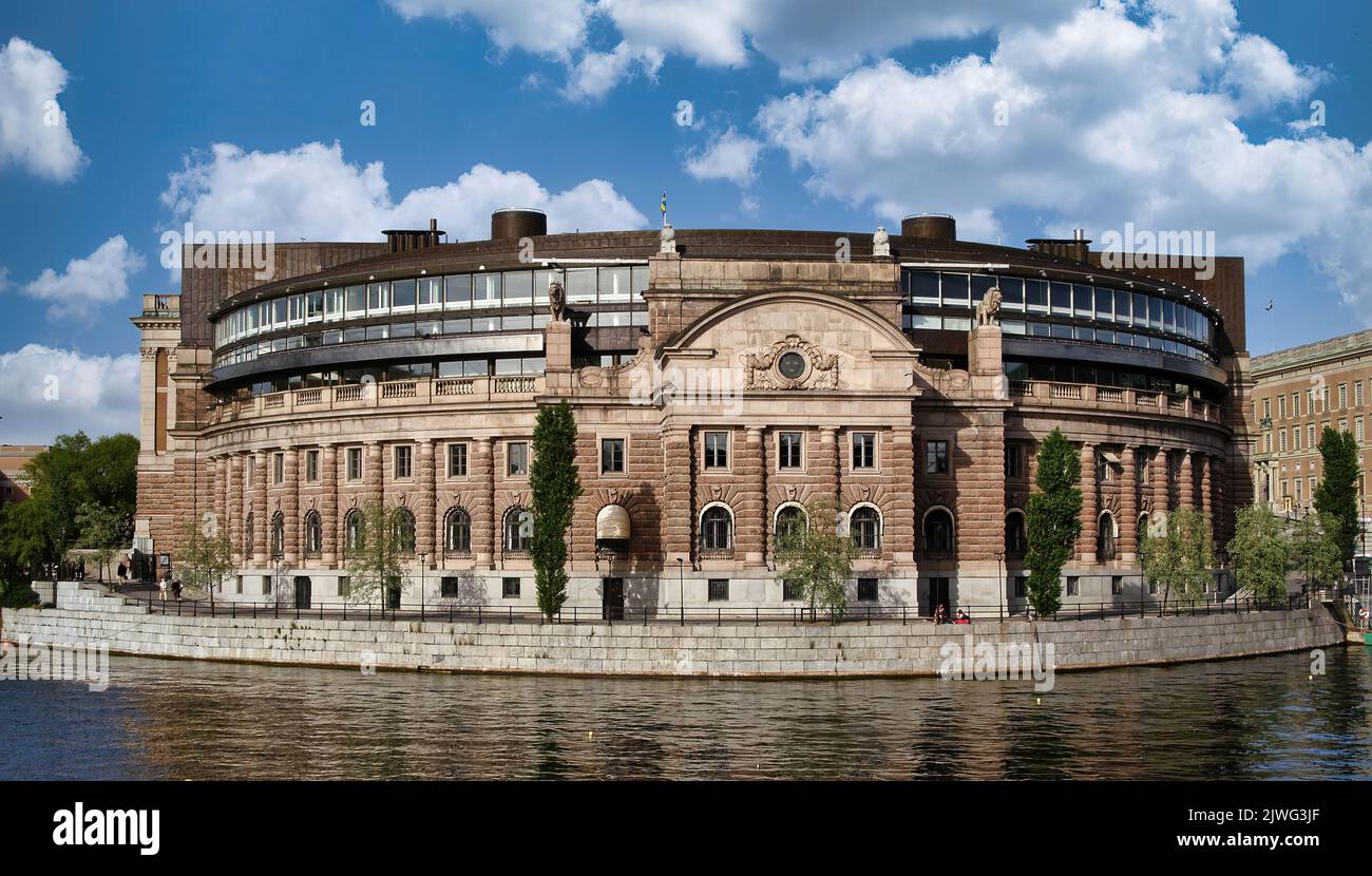 The beautiful waterfront of stockholm (capital of Sweden) with its ...